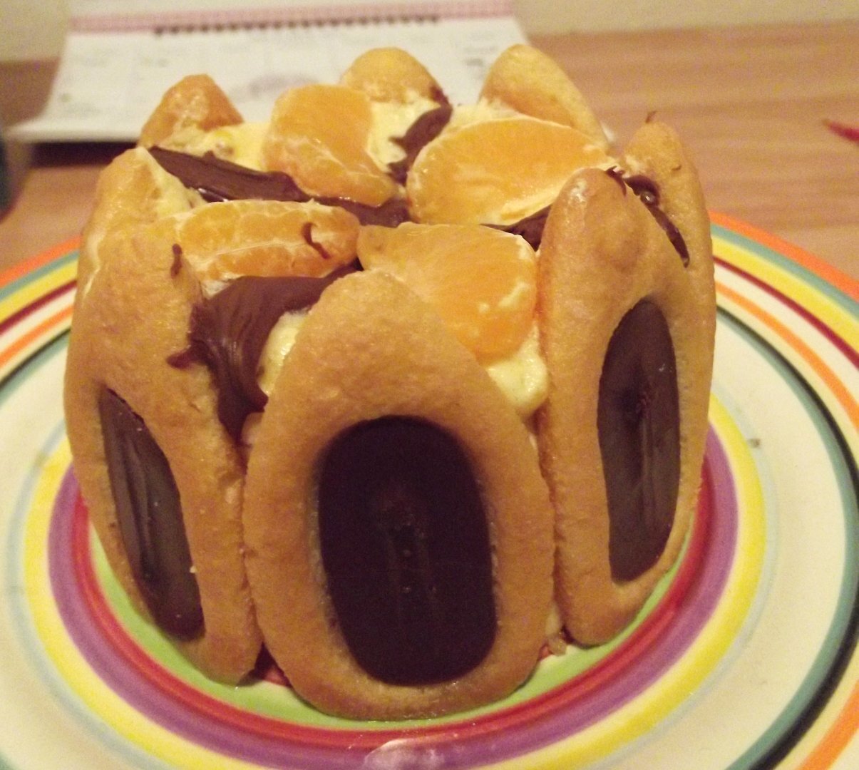 Petite charlotte clémentine-praliné - Recette Ptitchef