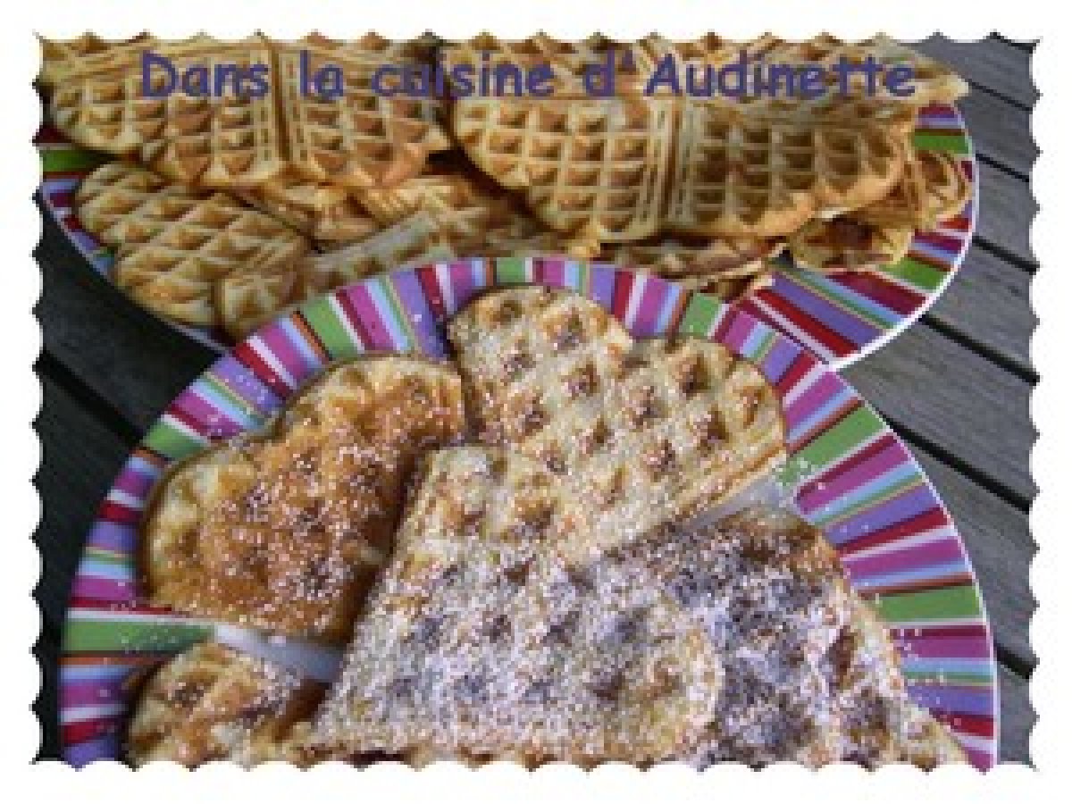 Recette de petites gaufres en forme de cœur