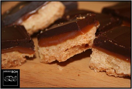 Recette de petits délices croustillants chocolat caramel