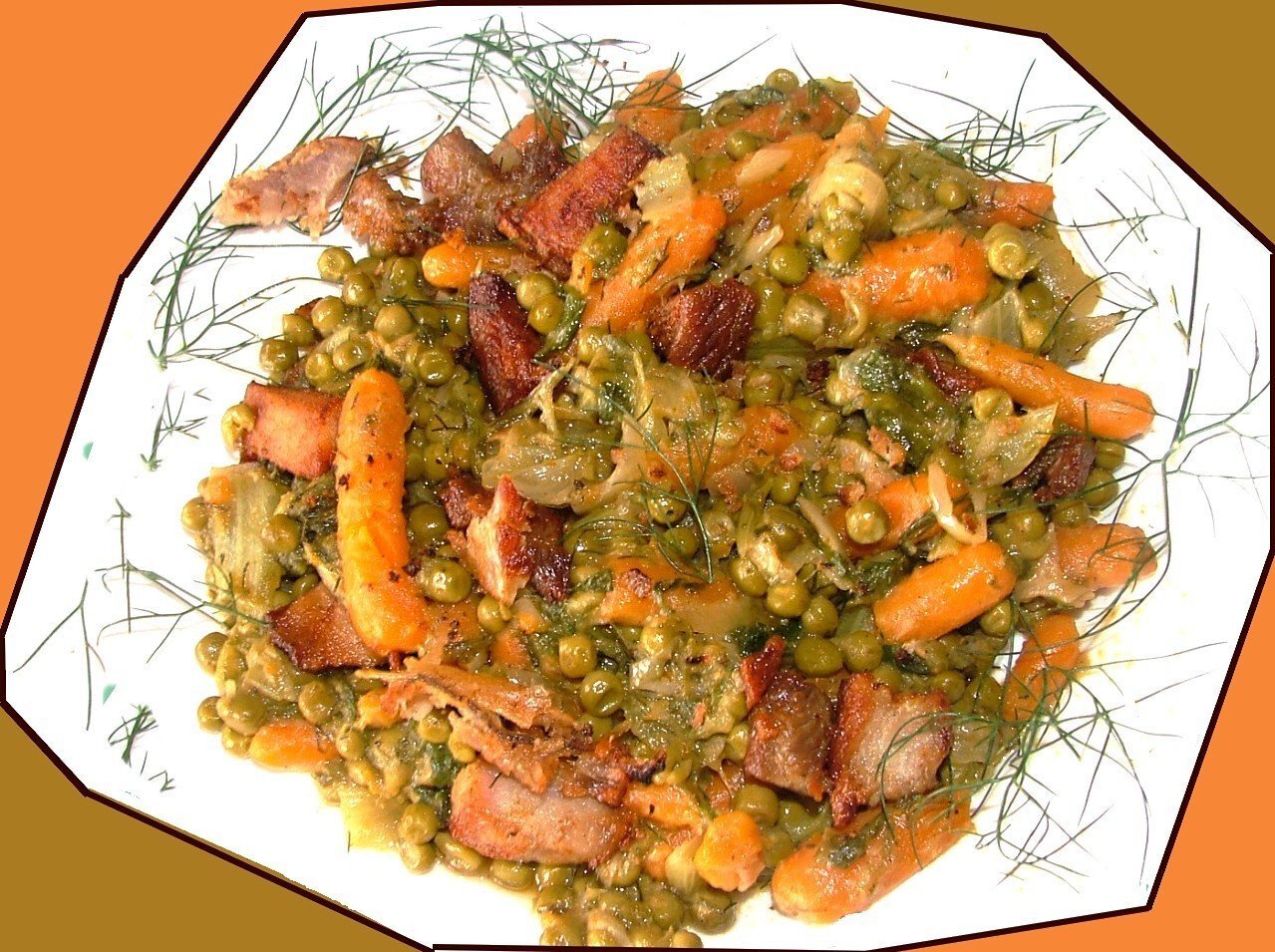 Recette de petits pois carottes à l'aneth (modifiée)