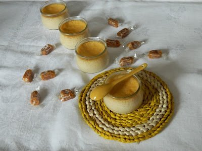 Petits pots de crème au caramel au beurre salé.