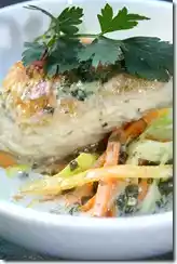 Recette : pilon de poulet coco, gingembre et légumes