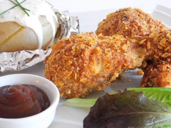 Recette de pilon de poulet pané au four