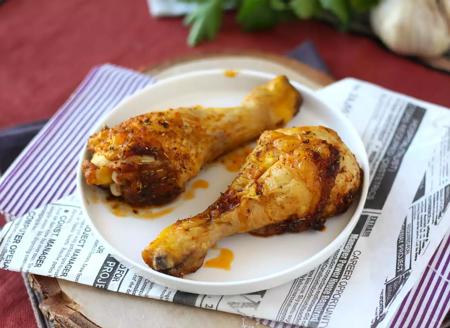 Recette de pilons de poulet marinés au four rapides