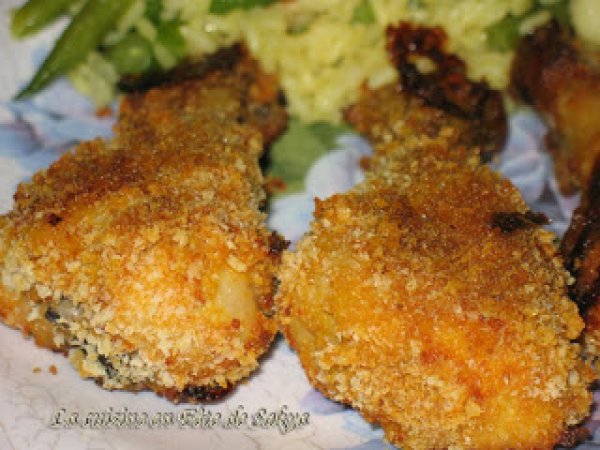 Recette : pilons de poulet épicé avec panure panko