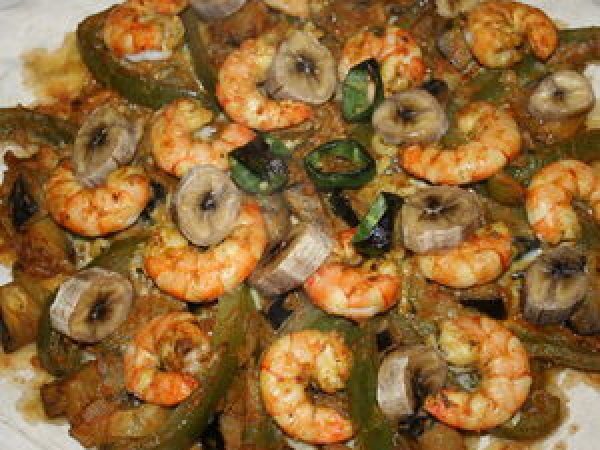 Recette de pizza guyanaise aux gambas et épices
