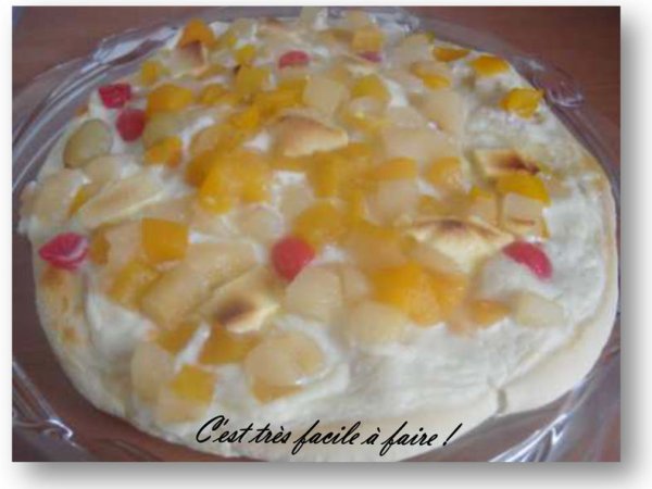 Recette pizza sucrée fruits et chocolat blanc