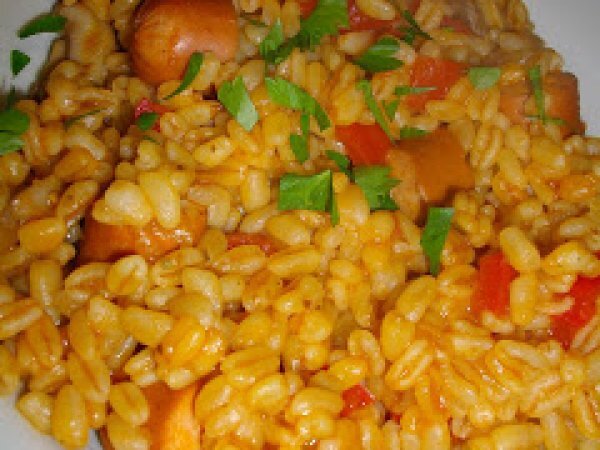 Recette de poêlée d'ebly aux knackis savoureuse