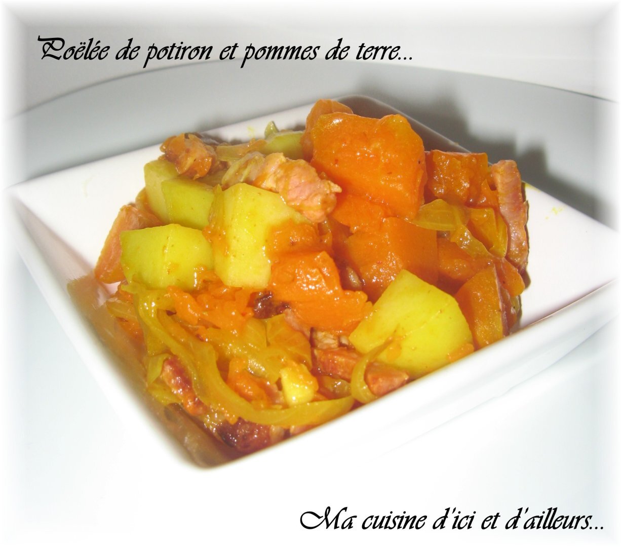Recette de poêlée de potiron et pommes de terre