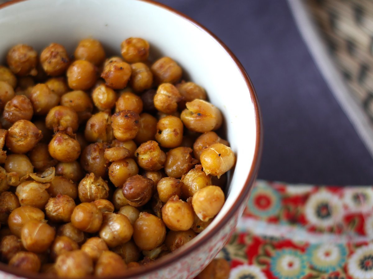 Recette de pois chiches grillés à l'air fryer