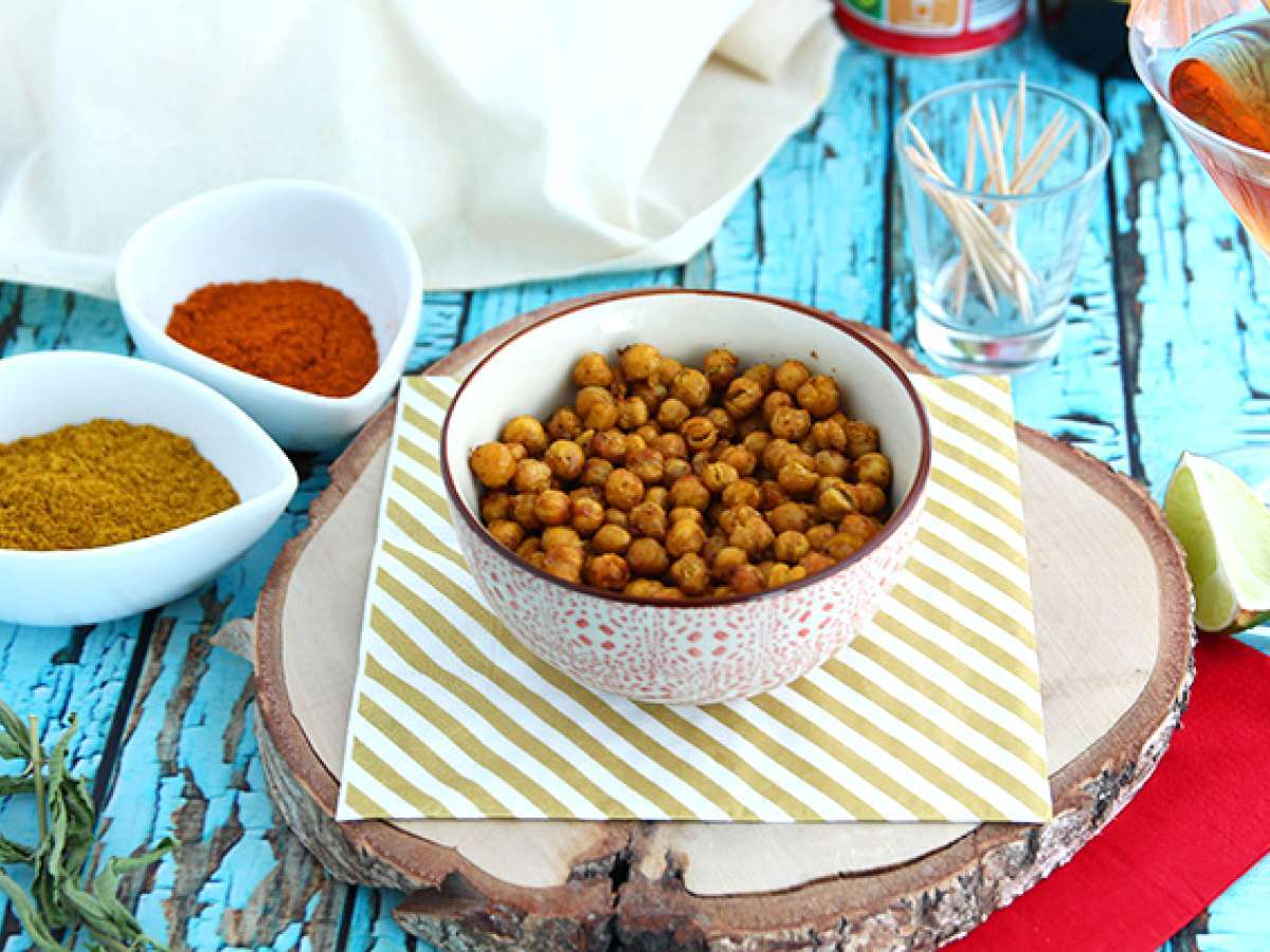Recette de pois chiches grillés au curry au four