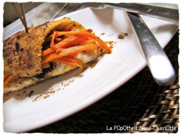 Recette de poisson pané maison, carottes au cumin