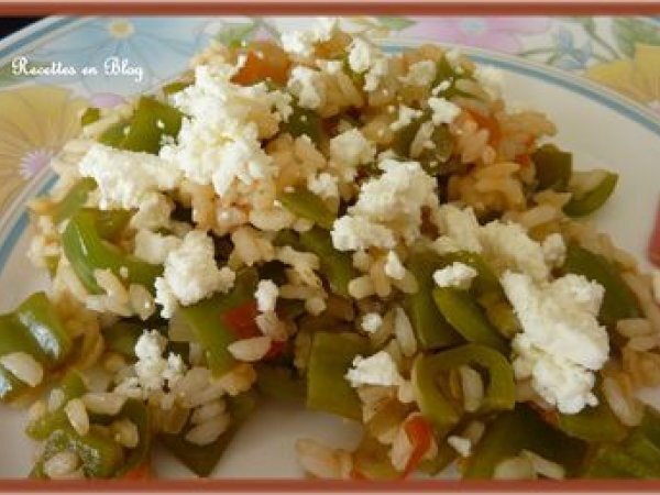 Recette de riz sauté aux poivrons verts