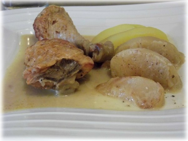 Recette de poulet au cidre et aux pommes