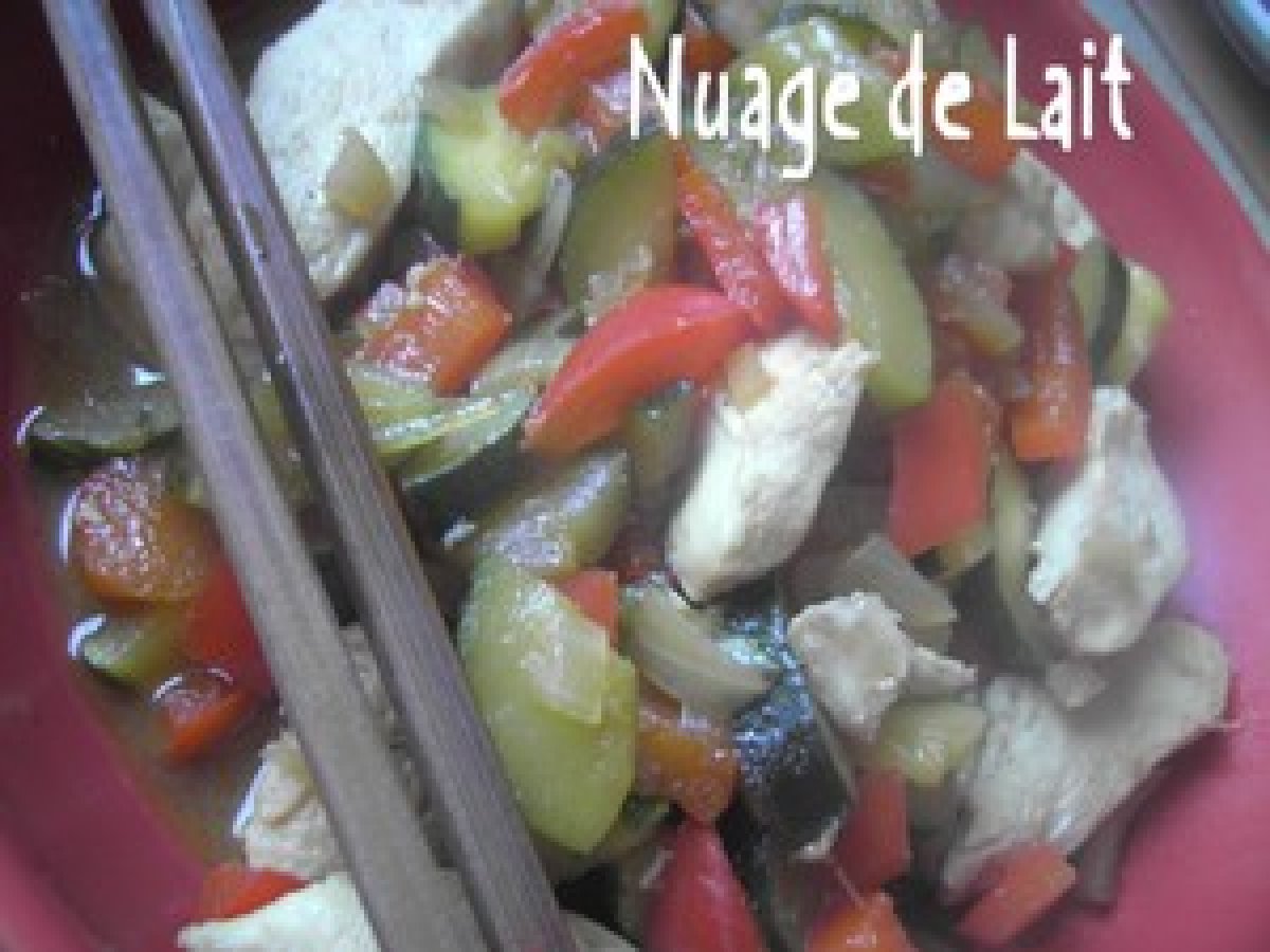 Poulet aux légumes asiatiques - recette légère