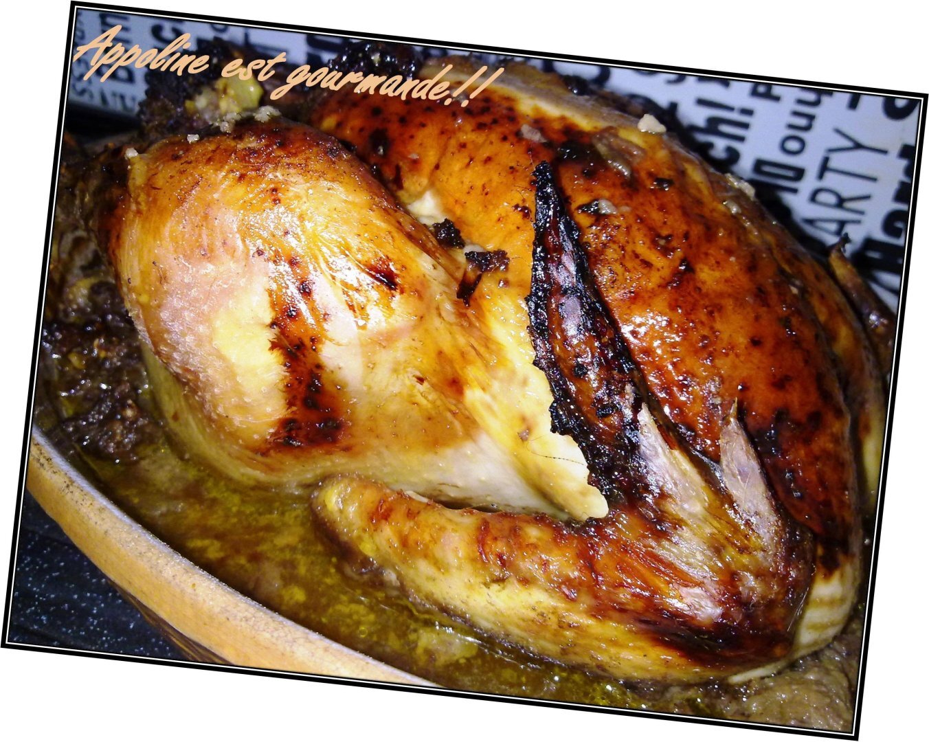 Recette de poulet farci aux pommes et aux noix