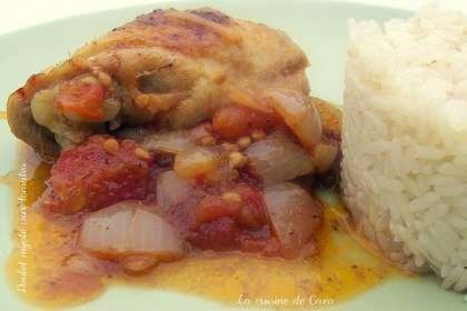Recette de poulet mijoté aux tomates savoureux