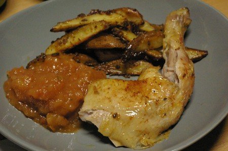 Recette de poulet rôti & pommes-de-terre confites