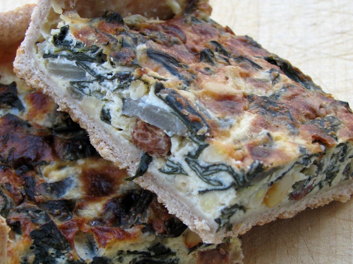 Printemps au rdv : tarte aux blettes, chèvre, raisins et pignons ...