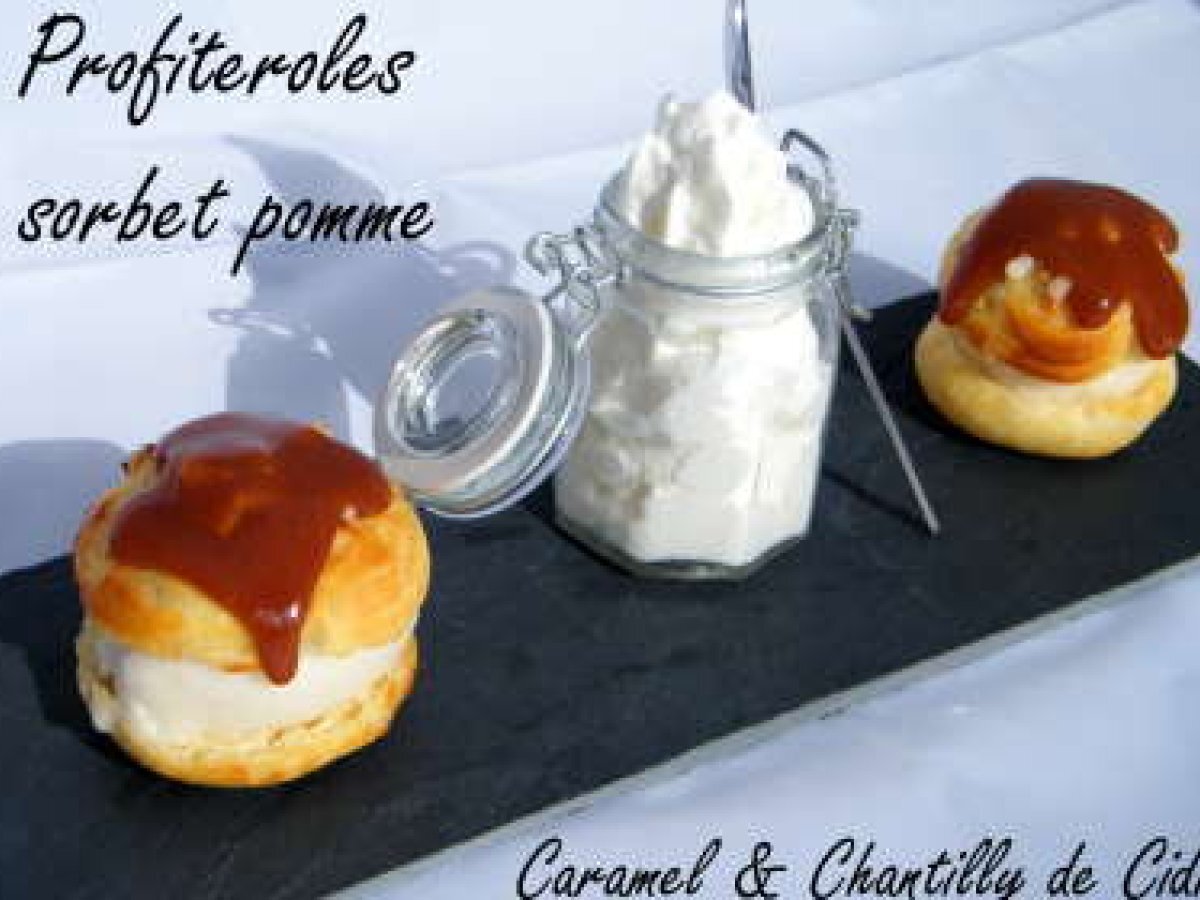 Recette de profiteroles pomme caramel chantilly cidre