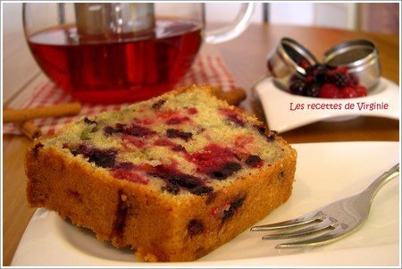 Recette de quatre quarts aux fruits rouges