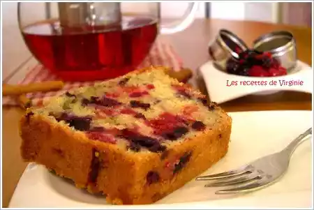 Recette de quatre quarts aux fruits rouges