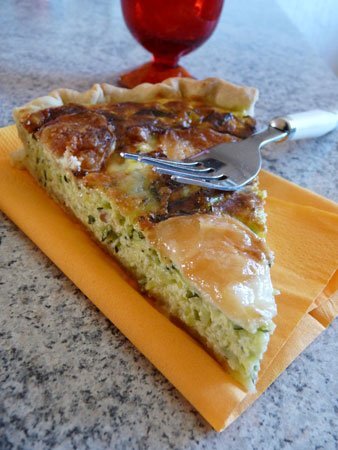 Recette de quiche courgette, chèvre et menthe