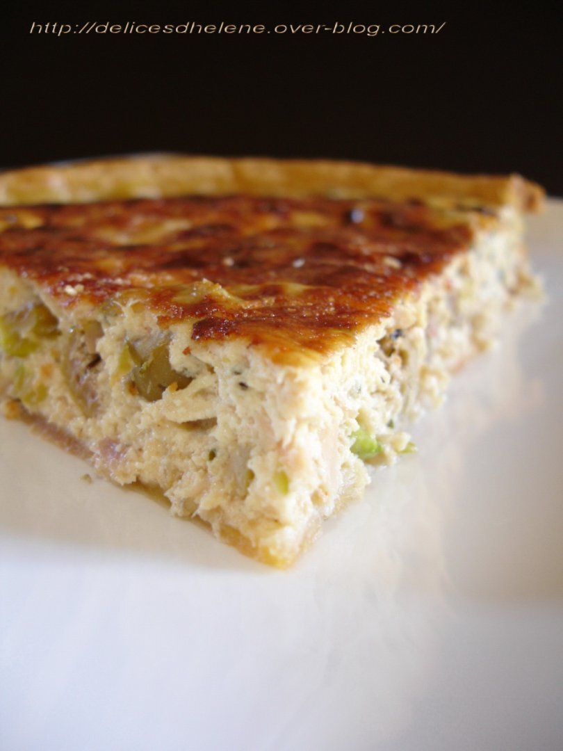 Recette de quiche thon, chèvre frais et ciboulette