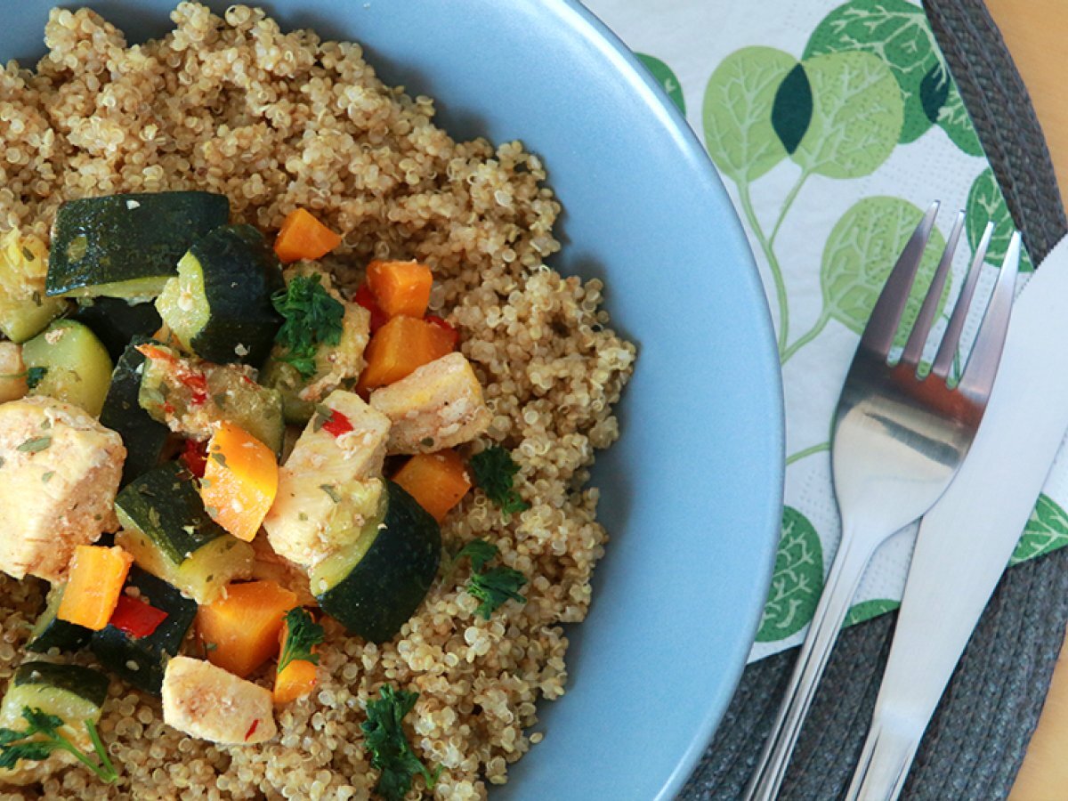 Recette de quinoa aux légumes et poulet