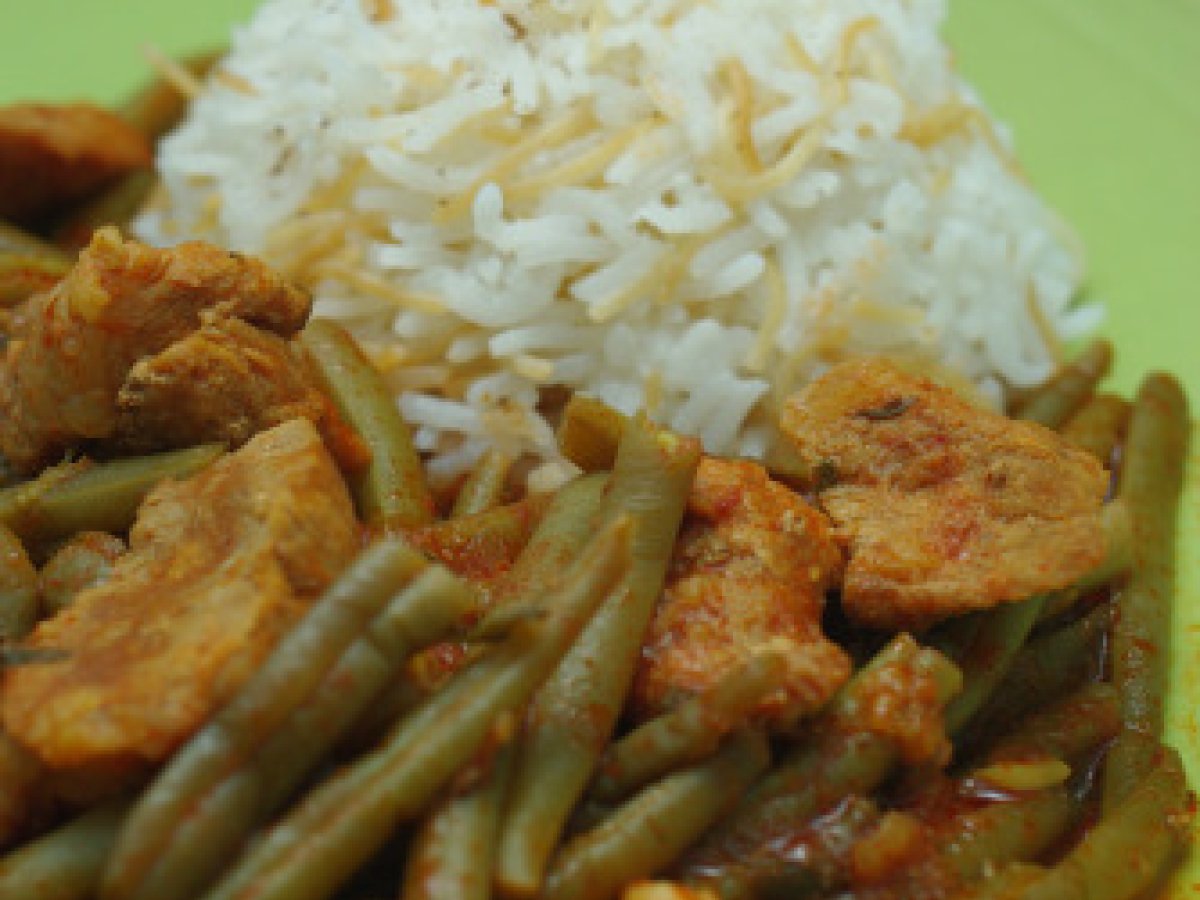 Ragoût de haricots à l'agneau et son riz / roz w'fassouliyyé - Recette ...