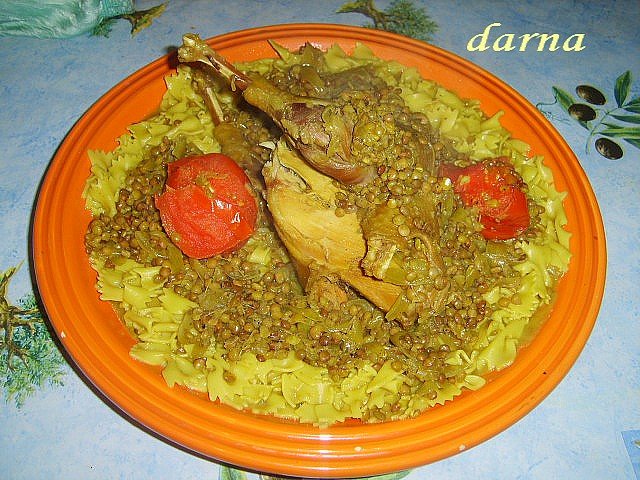 Recette de rfissa expresse au poulet beldi