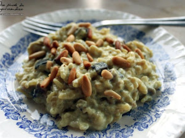 Recette de risotto crémeux à l'aubergine délicieuse