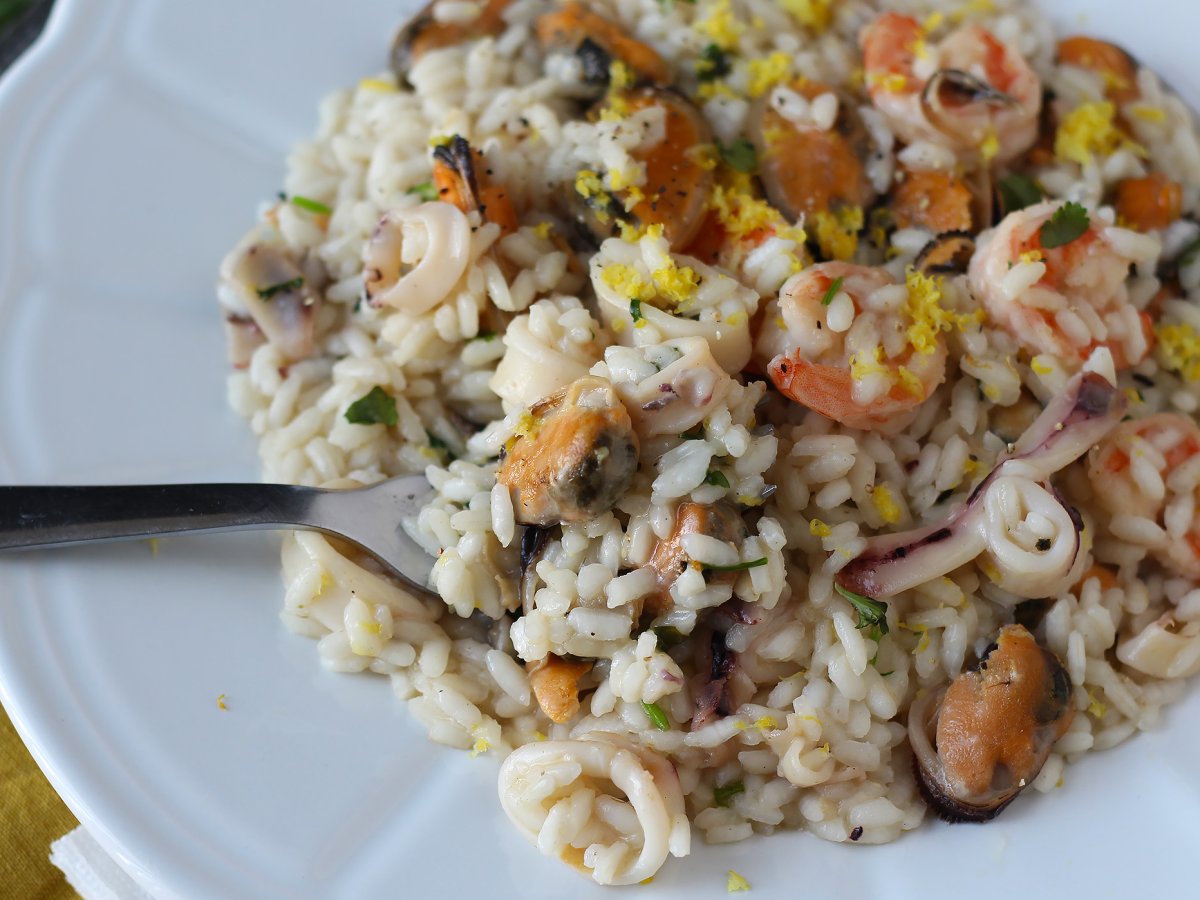 Recette de risotto aux fruits de mer surgelé rapide