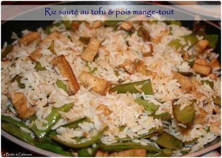Recette de riz au tofu et pois mange-tout