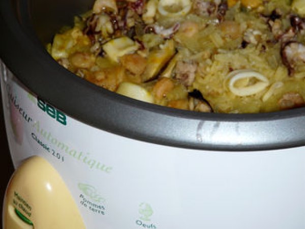 Recette : riz safrané aux fruits de mer au rice cooker