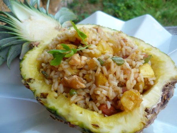 Recette de riz sauté à l'ananas et légumes croquants