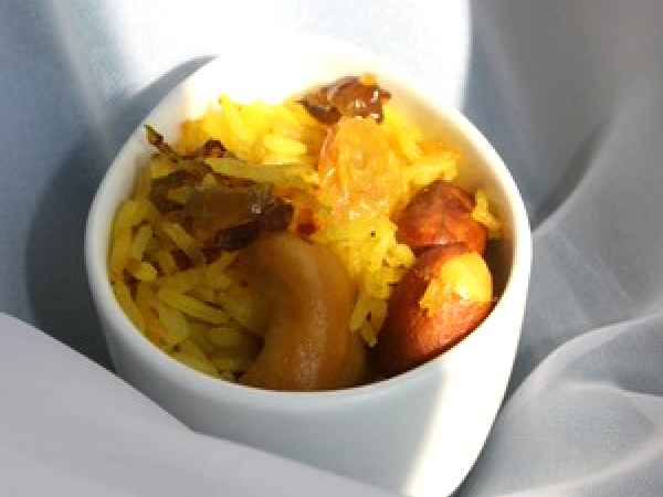 Recette de riz sauté au curcuma et noix de cajou