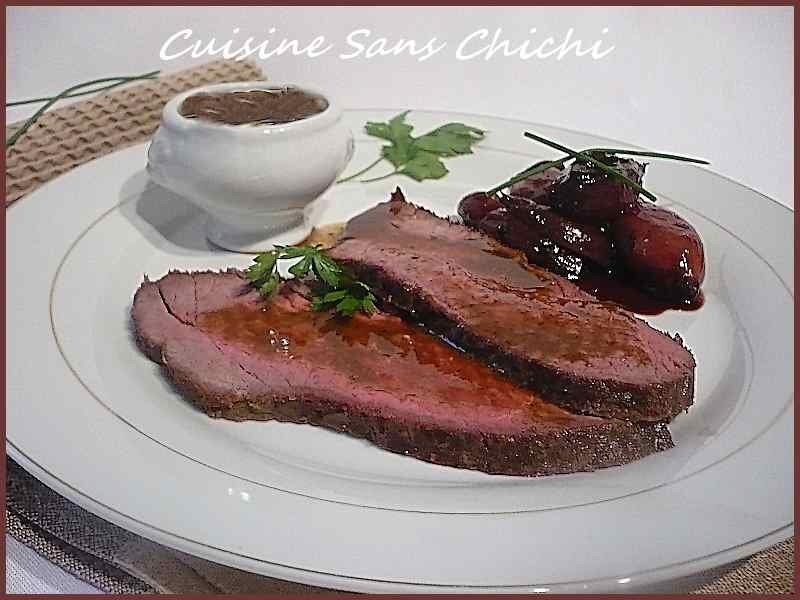 Recette de rôti de bœuf aux échalotes confites