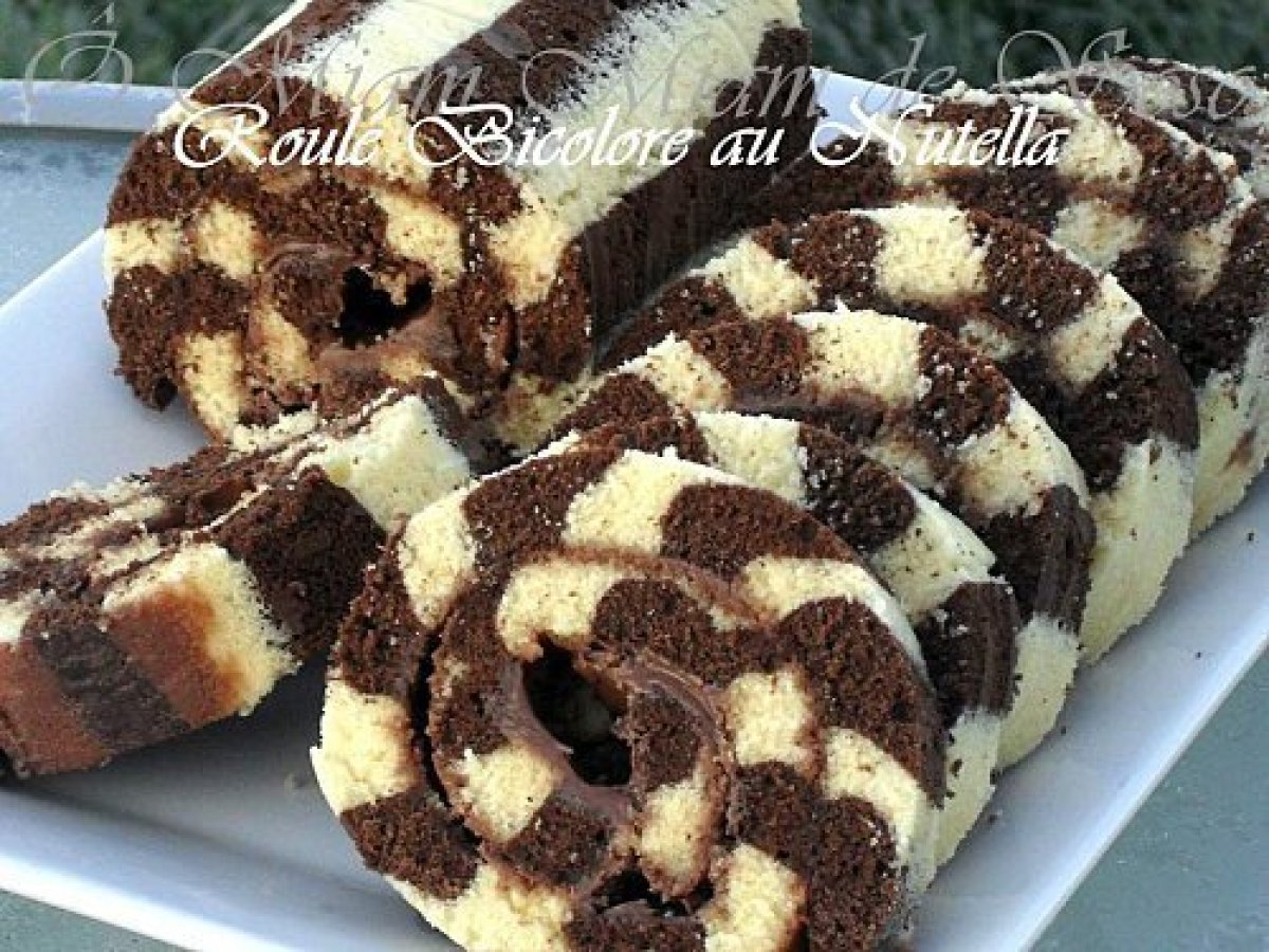 Recette de roulé bicolore au nutella - sans beurre