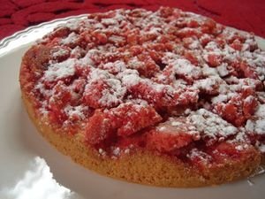 Recette de gâteau rond aux pralines roses