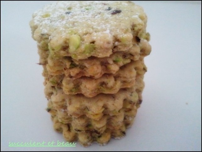 Recette de sablés à la pistache croquants