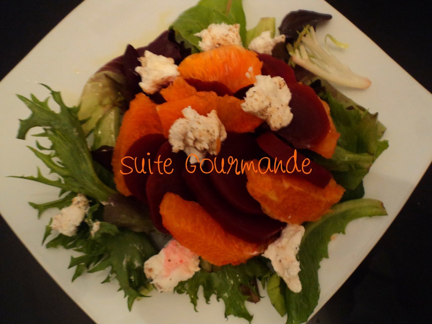 Salade betteraves, oranges et chèvre. - Recette Ptitchef