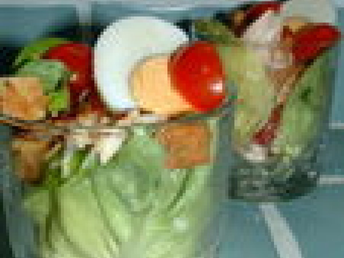 Recette de salade césar au poulet en verrine