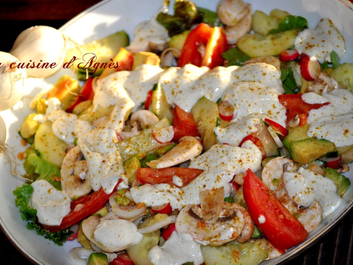 Recette de salade d'été au fromage blanc