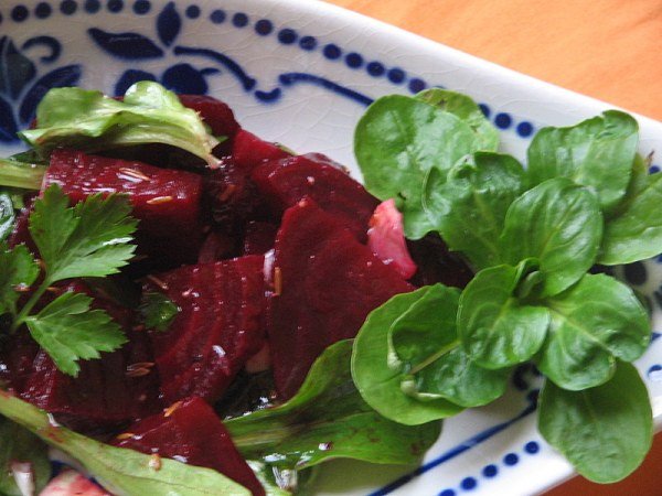Recette de salade de betterave et vinaigrette au cumin