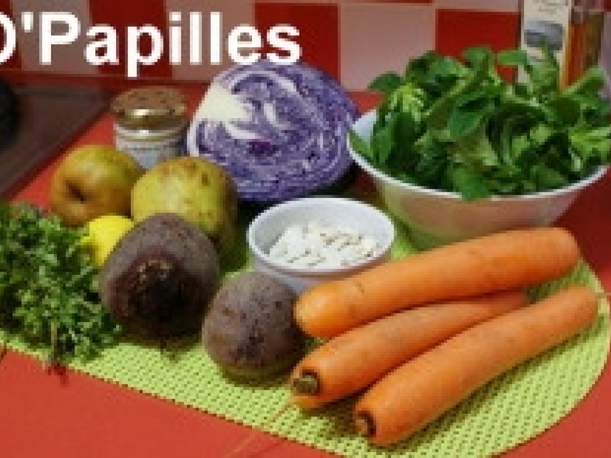 Recette de salade de betteraves, carottes et poires