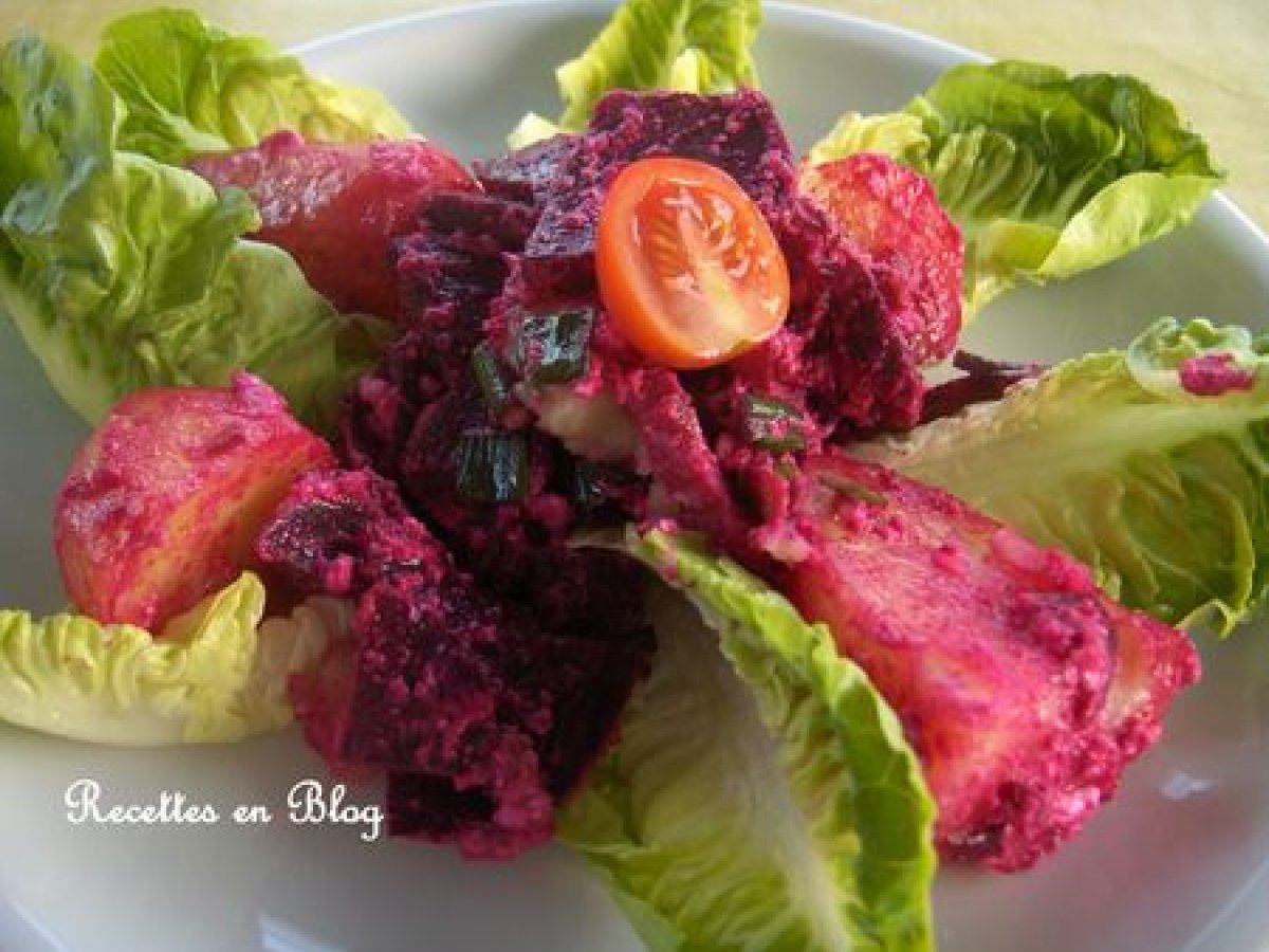 Recette de salade betteraves feta pommes de terre