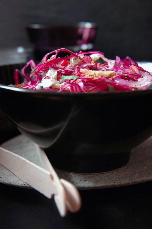 Recette de salade de chou rouge à la mandoline