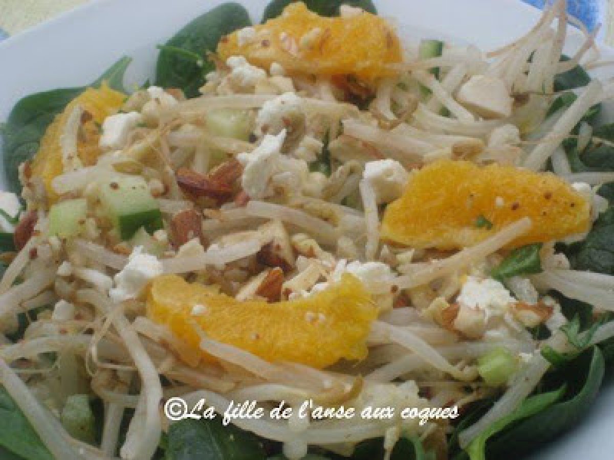 Recette de salade de fèves germées et feta