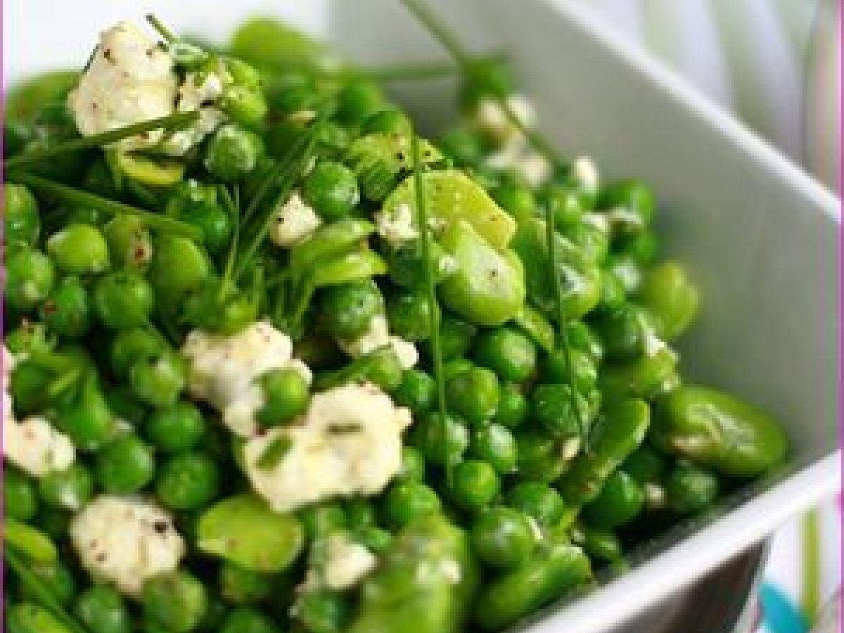 Recette salade fèves, petits pois et chèvre sans gluten